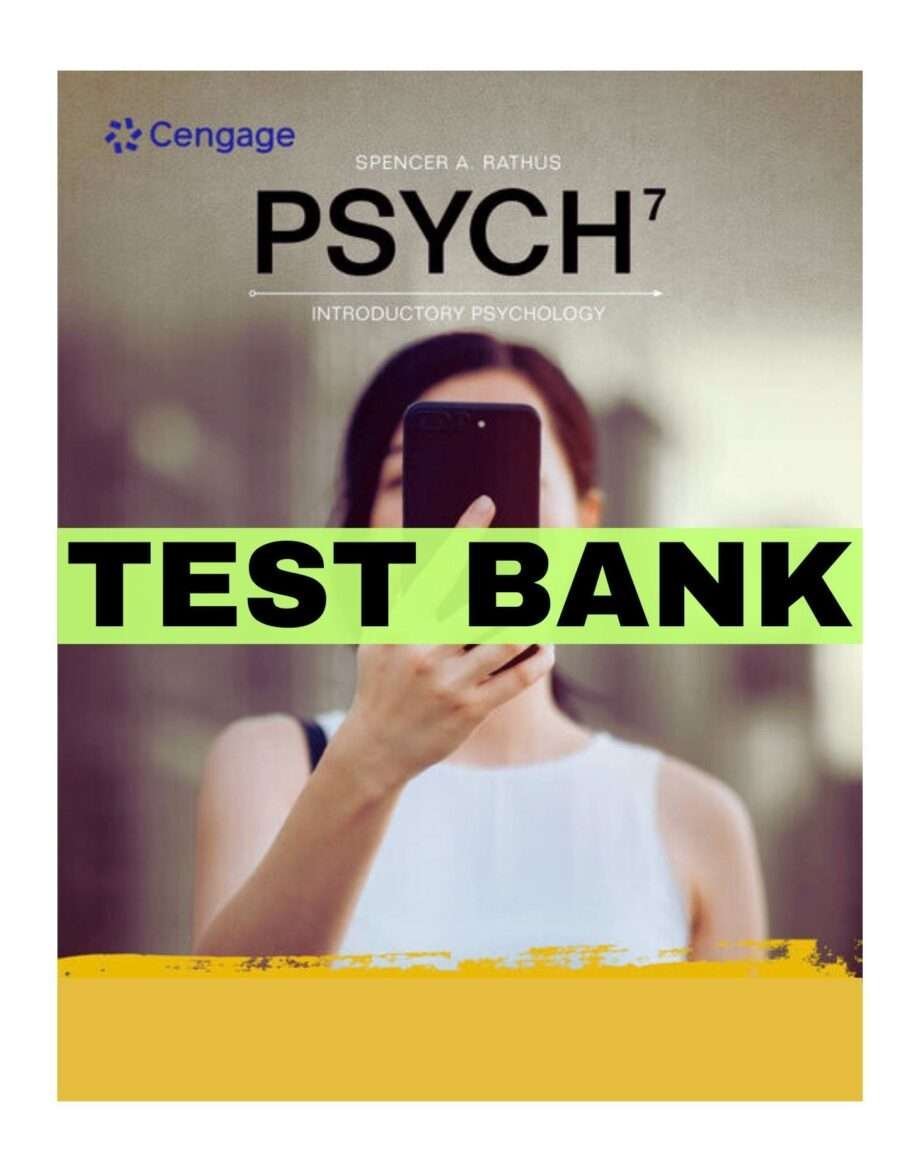 PSYCH 7th Edition By Rathus Test Bank – Sestudy